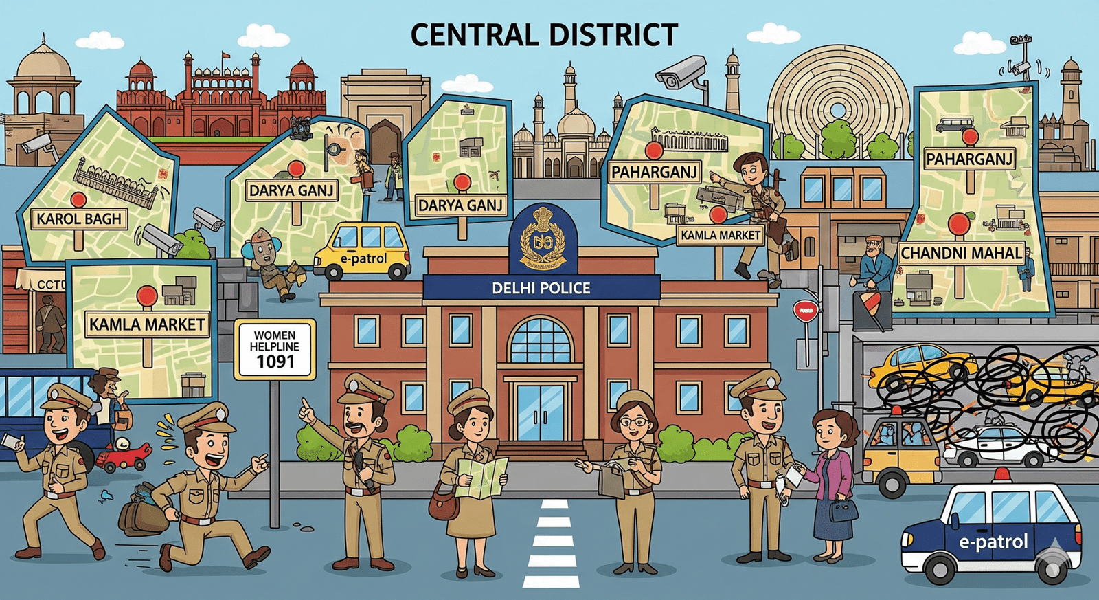 Central District, Delhi Police Stations, covering its jurisdiction ...