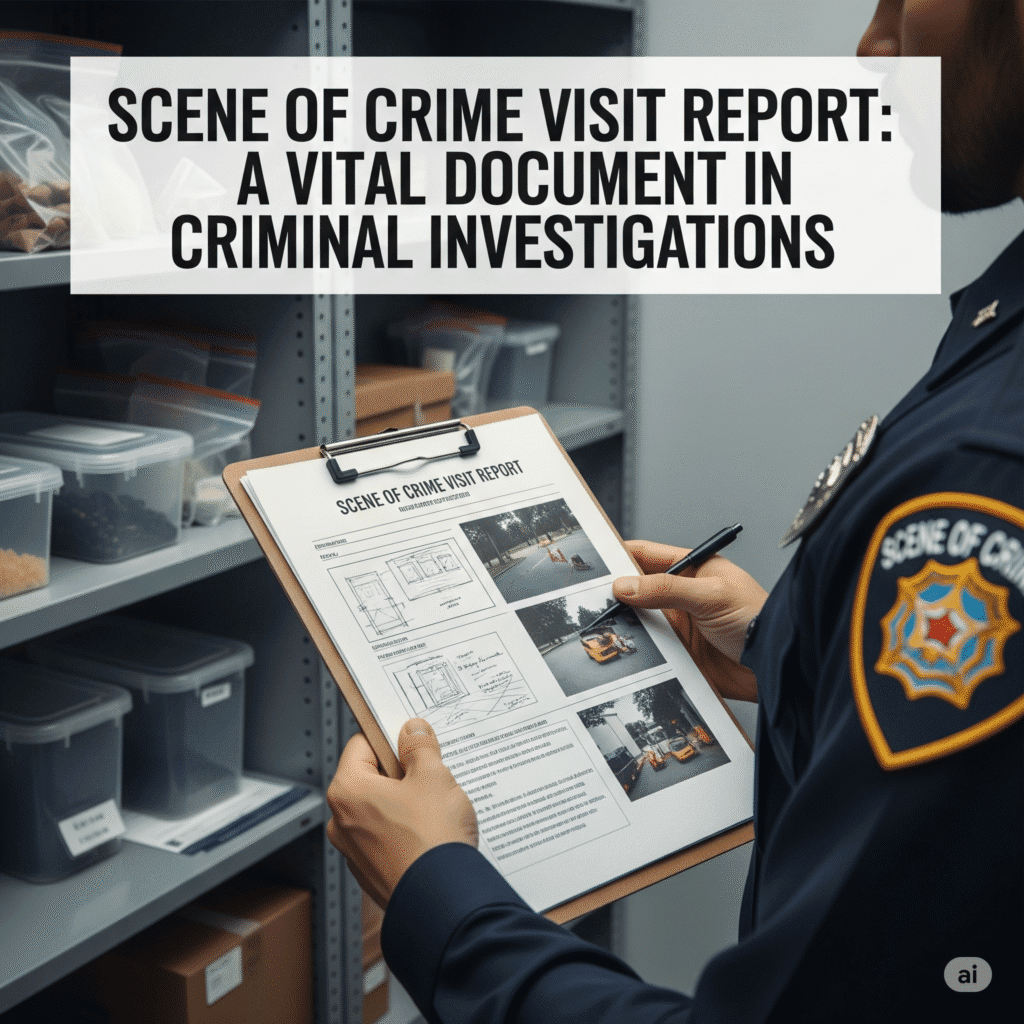 Scene of Crime Visit Report: A Vital Document in Criminal ...