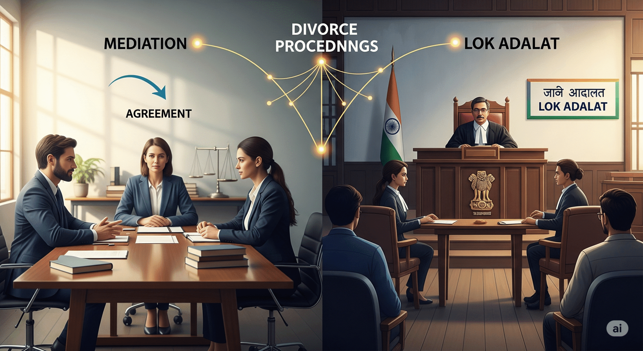 Role of Mediation and Lok Adalat in Divorce Proceedings: A Legal Path to Amicable Separation in ...