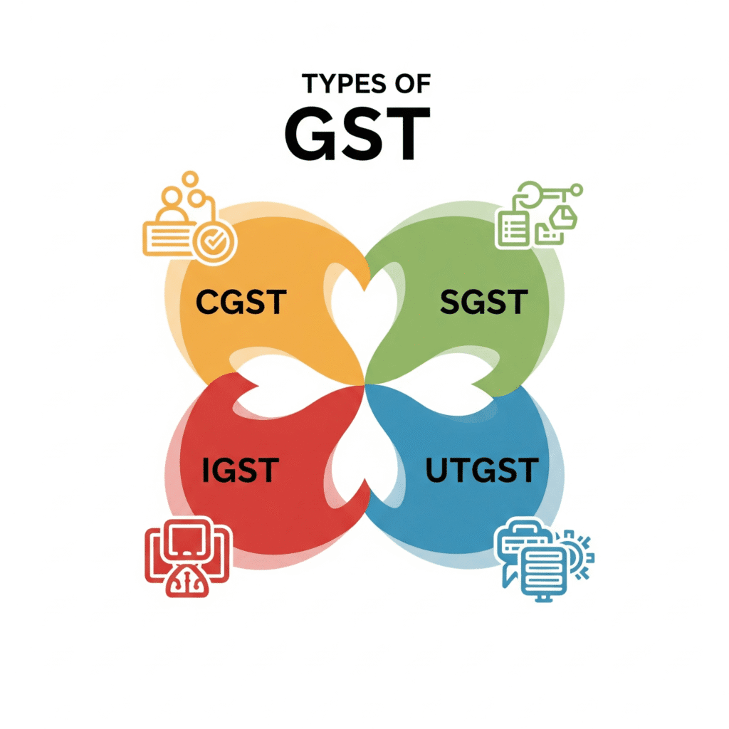 Understanding the Four Types of GST – CGST, SGST, IGST & UTGST: A ...