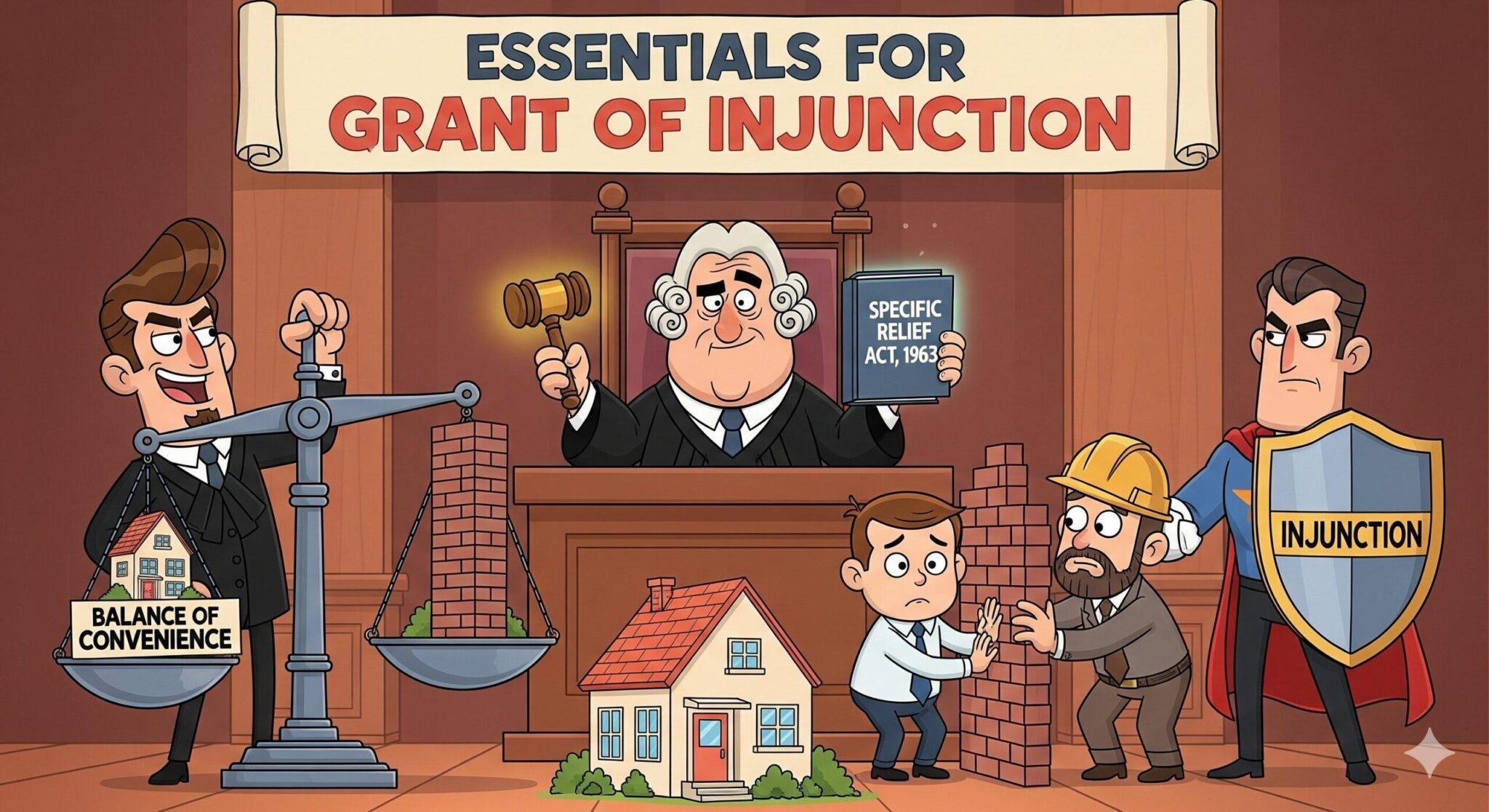 Essentials for Grant of Injunction under the Specific Relief Act, 1963: A Comprehensive Legal ...