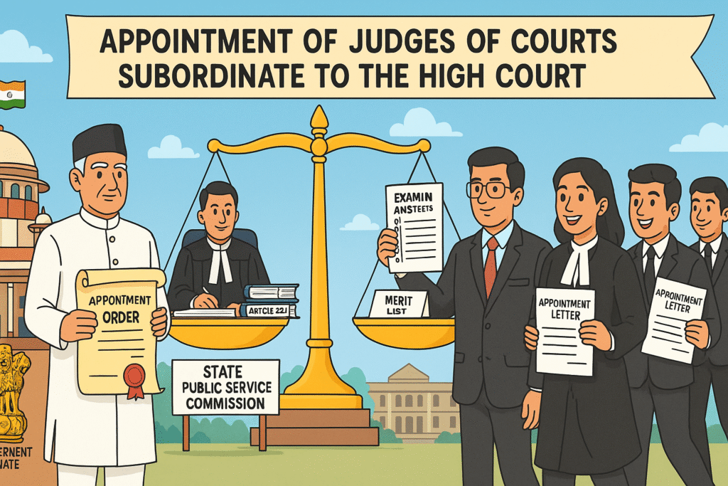 Who Appoints Judges of Courts Subordinate to the High Court? A ...