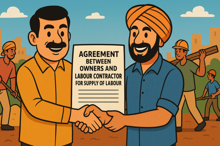 Agreement Between Owners and Labour Contractor for Supply of Labour: A ...