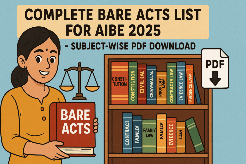 Complete Bare Acts List for AIBE 2025 – Subject-Wise PDF Download - Dr ...