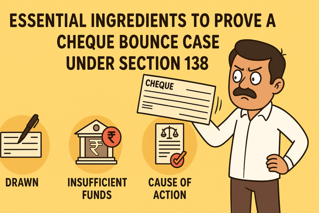 Essential Ingredients to Prove a Cheque Bounce Case under Section 138 ...