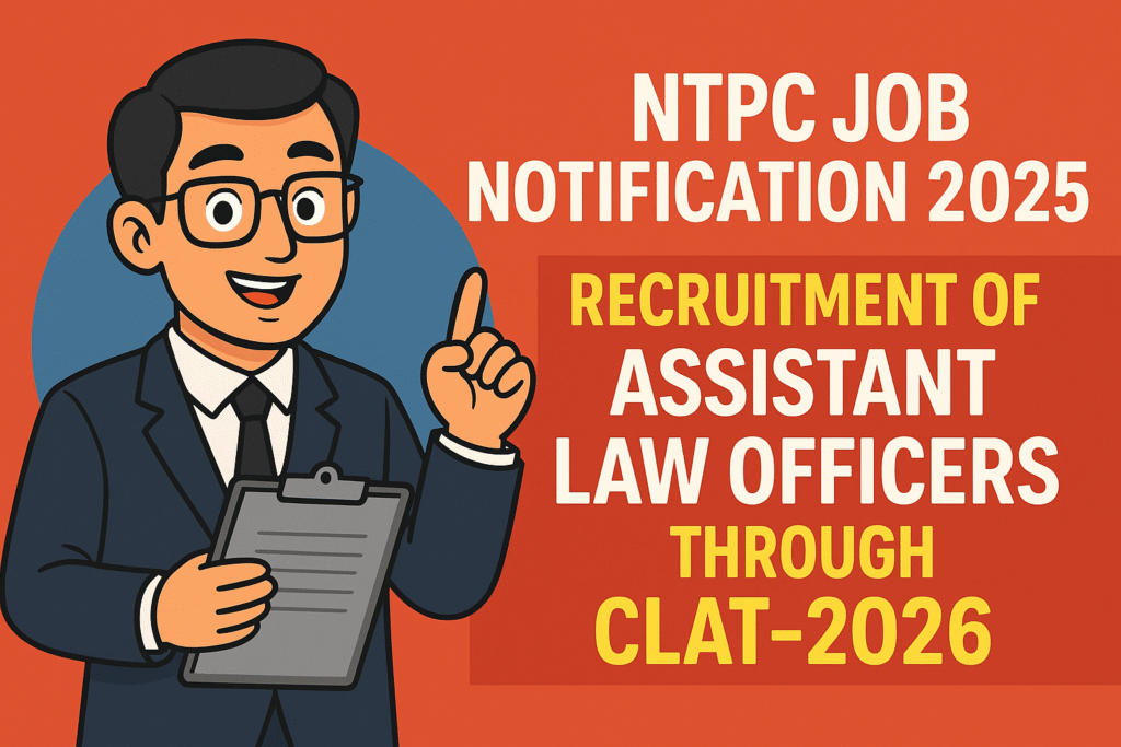 NTPC Job Notification 2025 – Recruitment of Assistant Law Officers ...