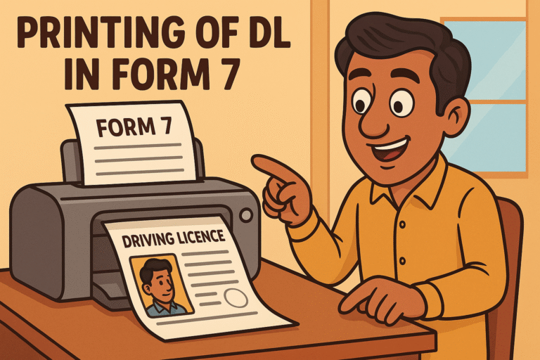 Understanding the “Printing of DL in Form 7” Step in India’s Driving ...