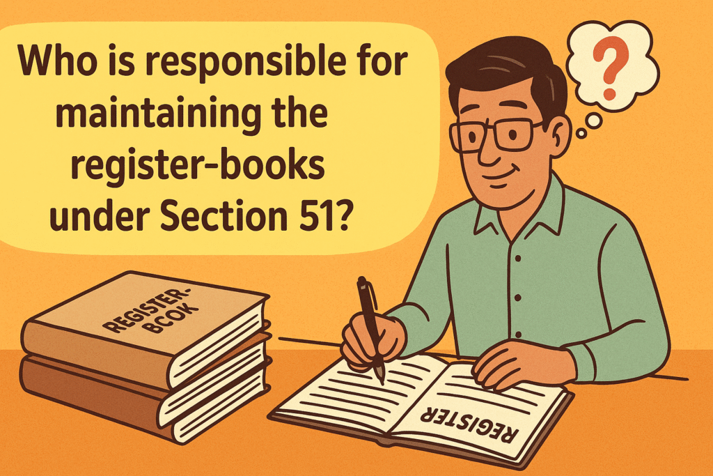 Who Is Responsible for Maintaining the Register-Books under Section 51 ...