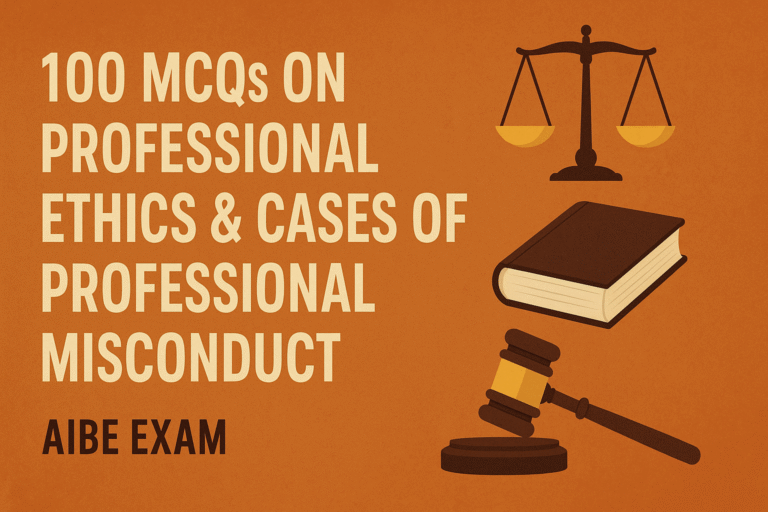 100 MCQs on Professional Ethics & Cases of Professional Misconduct ...