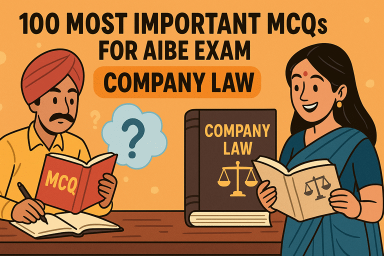 100 Most Important MCQs for AIBE Exam on Company Law - Dr. Abhishek Gandhi