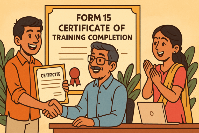 Form 15 Certificate of Training Completion under the Motor Vehicles Act ...