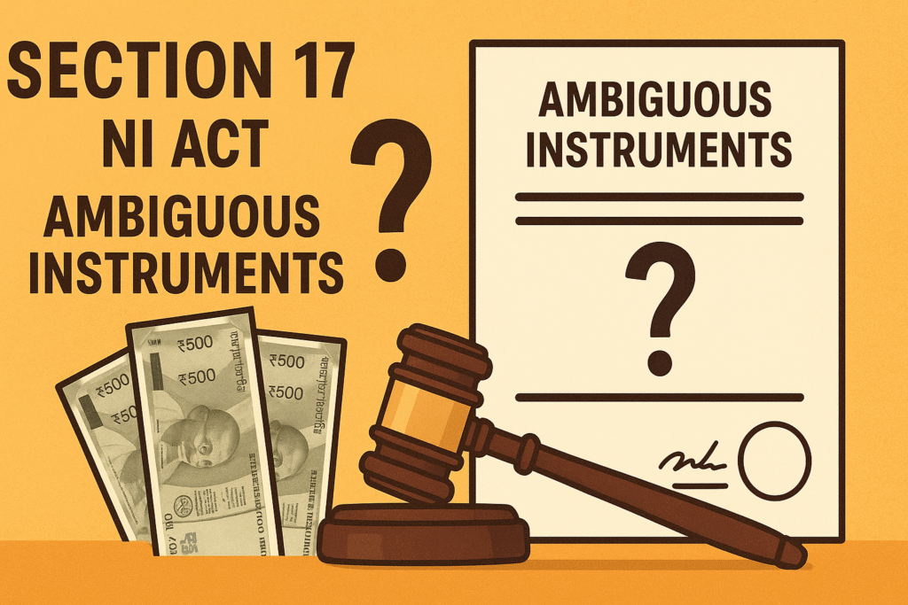 Section 17 NI Act – Understanding Ambiguous Instruments Under Indian ...