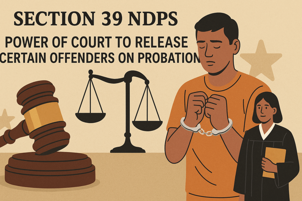 Section 39 NDPS – Power of Court to Release Certain Offenders on ...