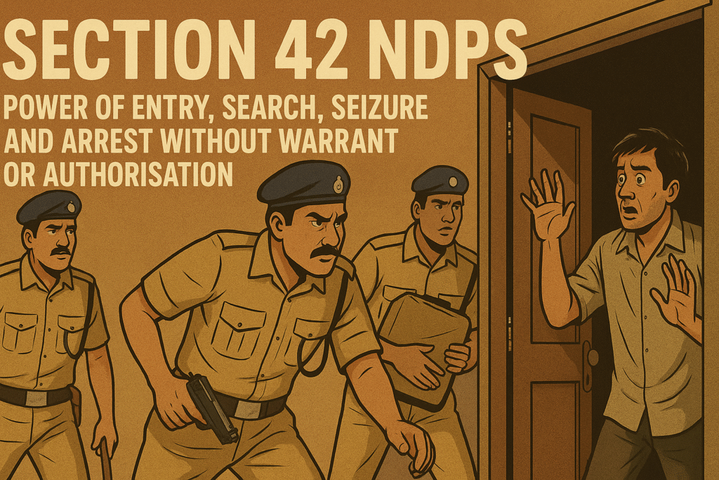 Section 42 NDPS – Understanding the Power of Entry, Search, Seizure and ...