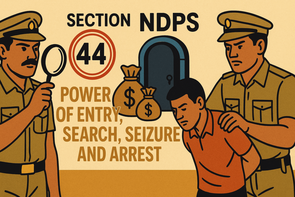 Section 44 NDPS – Understanding the Power of Entry, Search, Seizure and ...