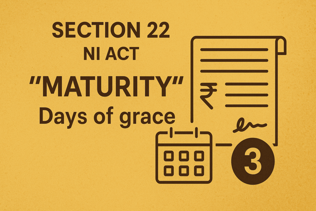Understanding Section 22 NI Act – “Maturity” and Days of Grace: A ...