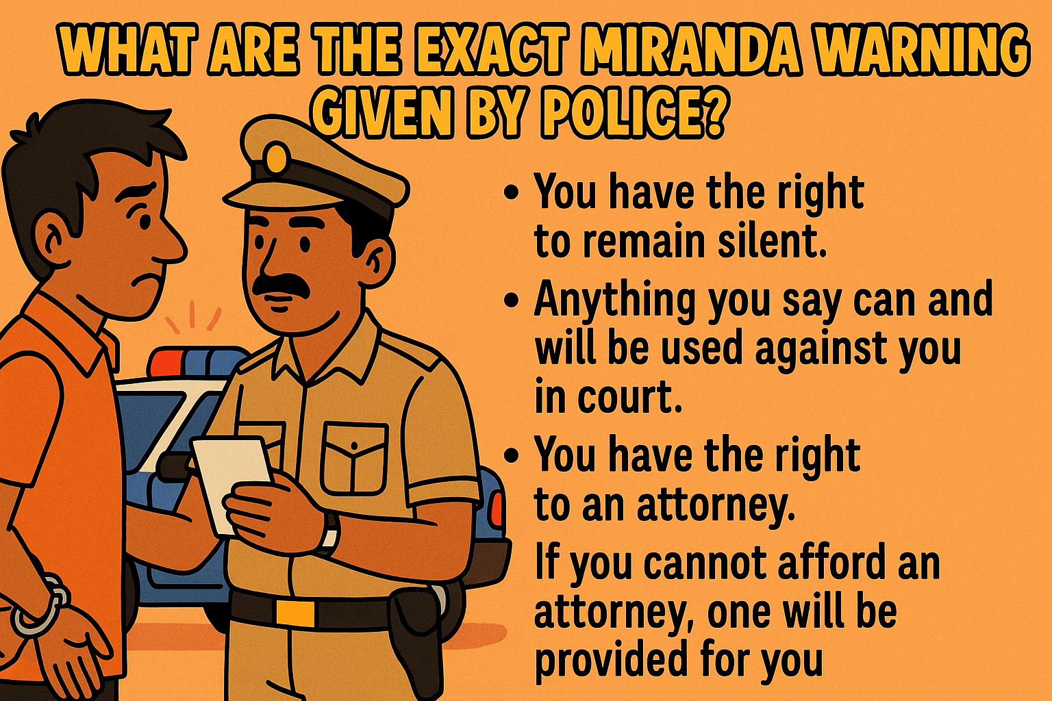 What Are the Exact Miranda Warnings Given by Police? - Dr. Abhishek Gandhi
