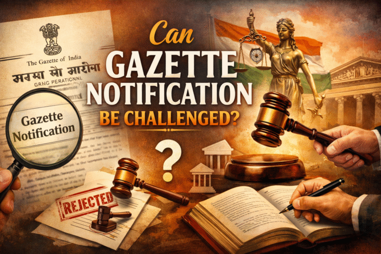 Can a Gazette Notification Be Challenged? Understanding the Legal ...