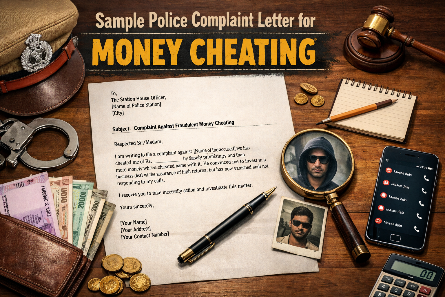 Sample Police Complaint Letter for Money Cheating: A Complete Legal ...