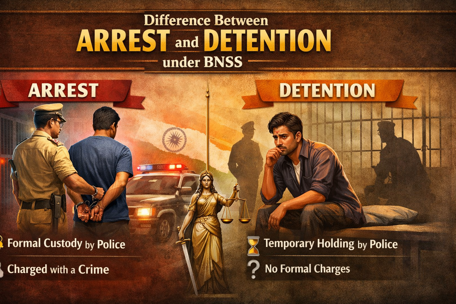 Arrest vs Detention under the BNSS: Understanding the Critical ...
