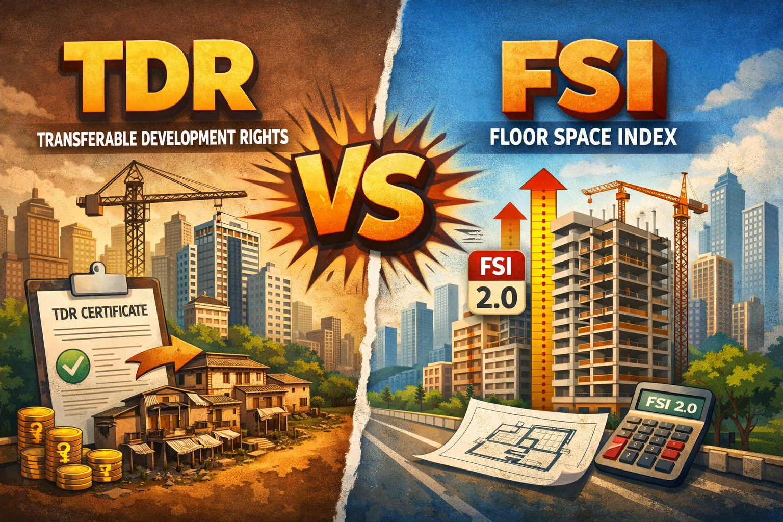 Transferable Development Rights vs Floor Space Index (FSI ...