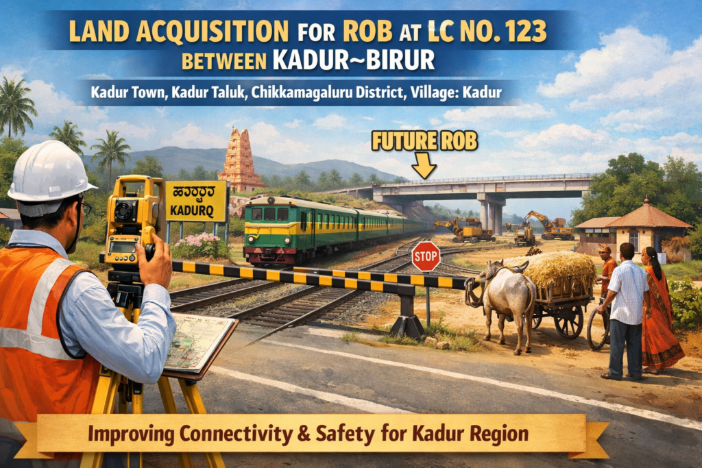 Land Acquisition for ROB at LC No. 123 between Kadur–Birur (Kadur Town ...