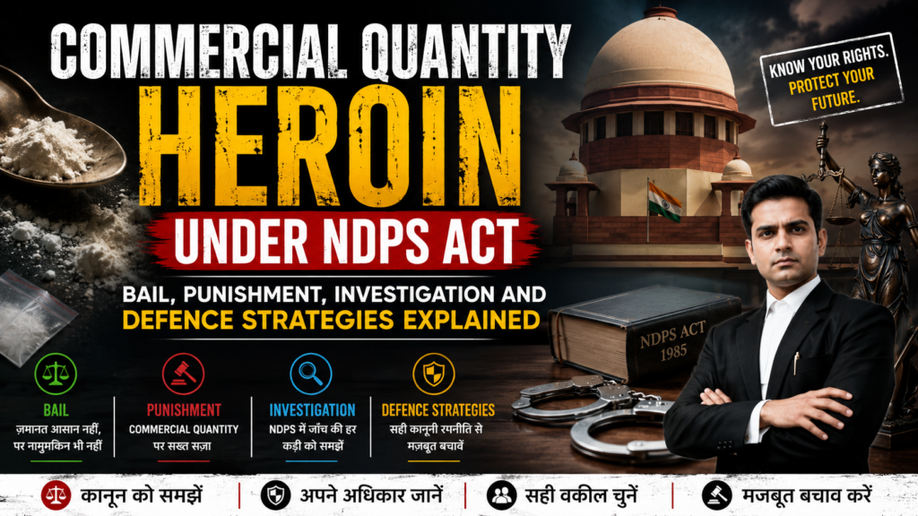 Commercial Quantity Heroin under NDPS Act: Bail, Punishment ...