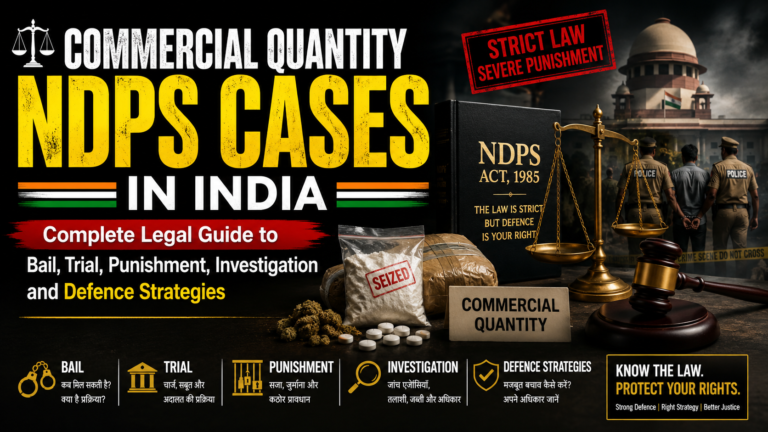 Commercial Quantity NDPS Cases in India: Complete Legal Guide to Bail ...