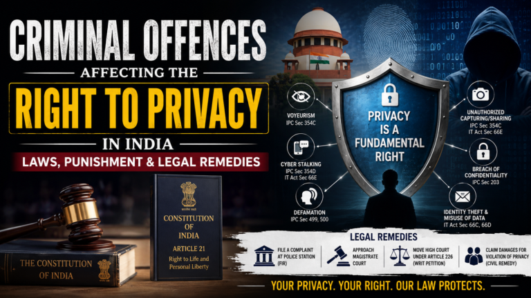 Criminal Offences Affecting the Right to Privacy in India ...