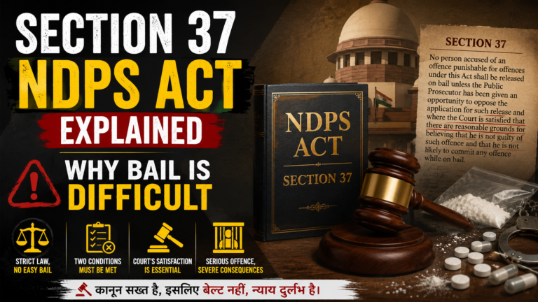 Section 37 NDPS Act Explained: Why Bail is So Difficult in Drug Cases ...